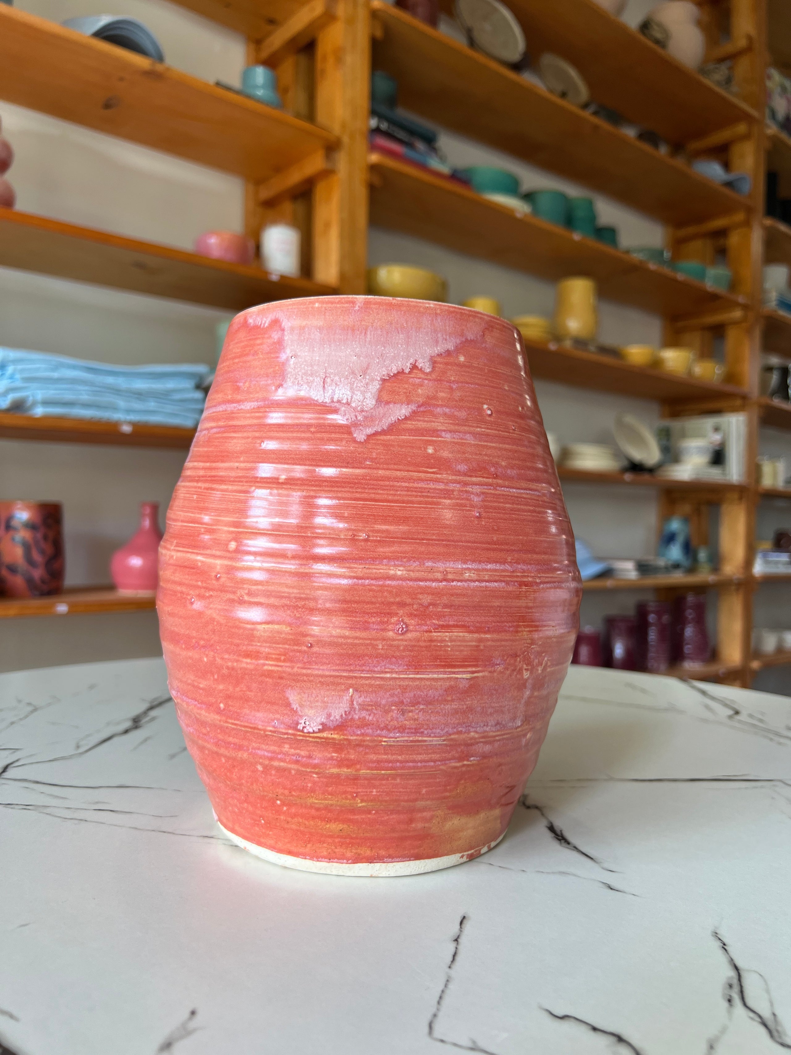 Large Soft Pink Vase Sarah Glass Ceramics