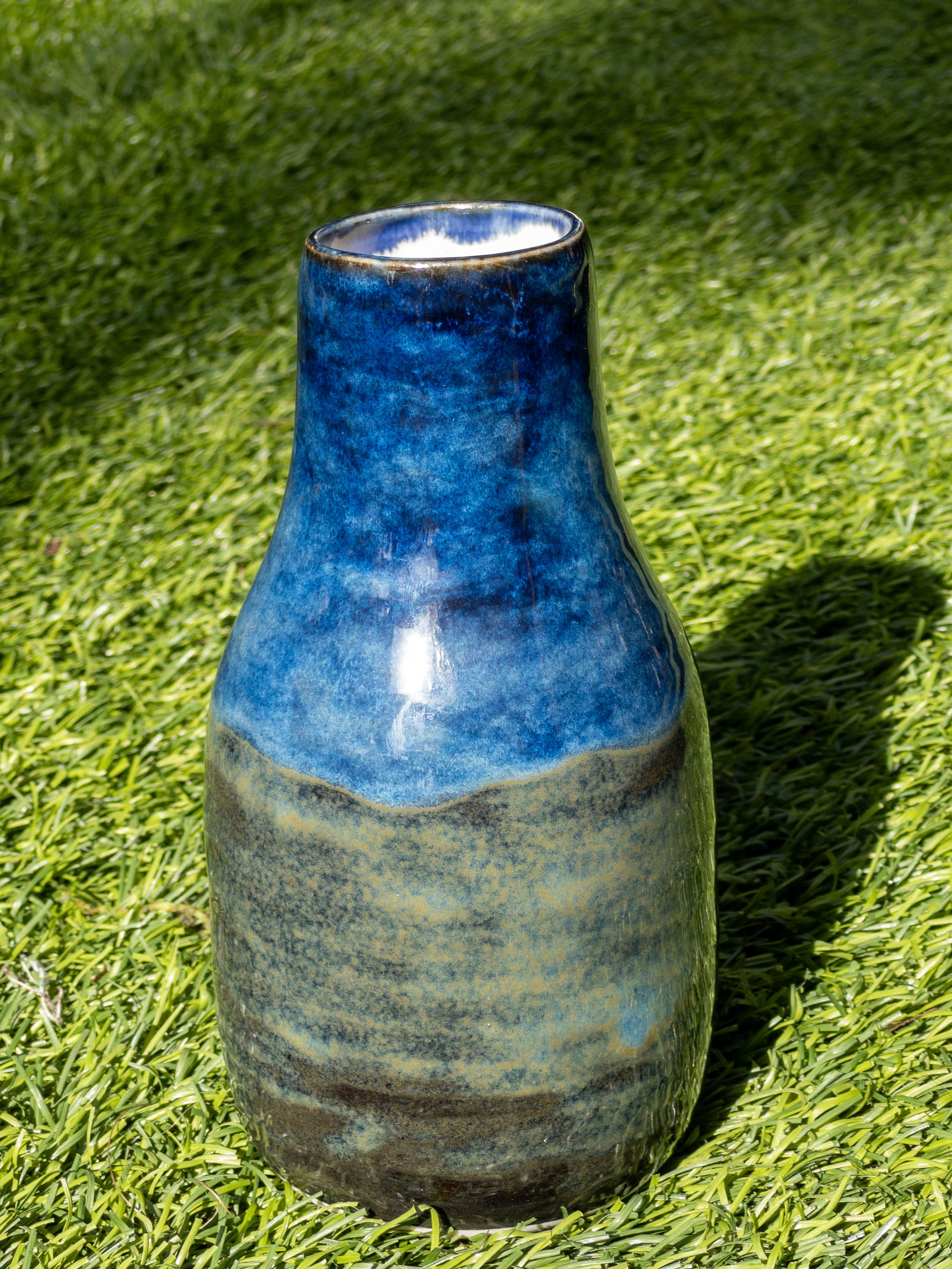 Sapphire Float Wheel Thrown Vase Sarah Glass Ceramics