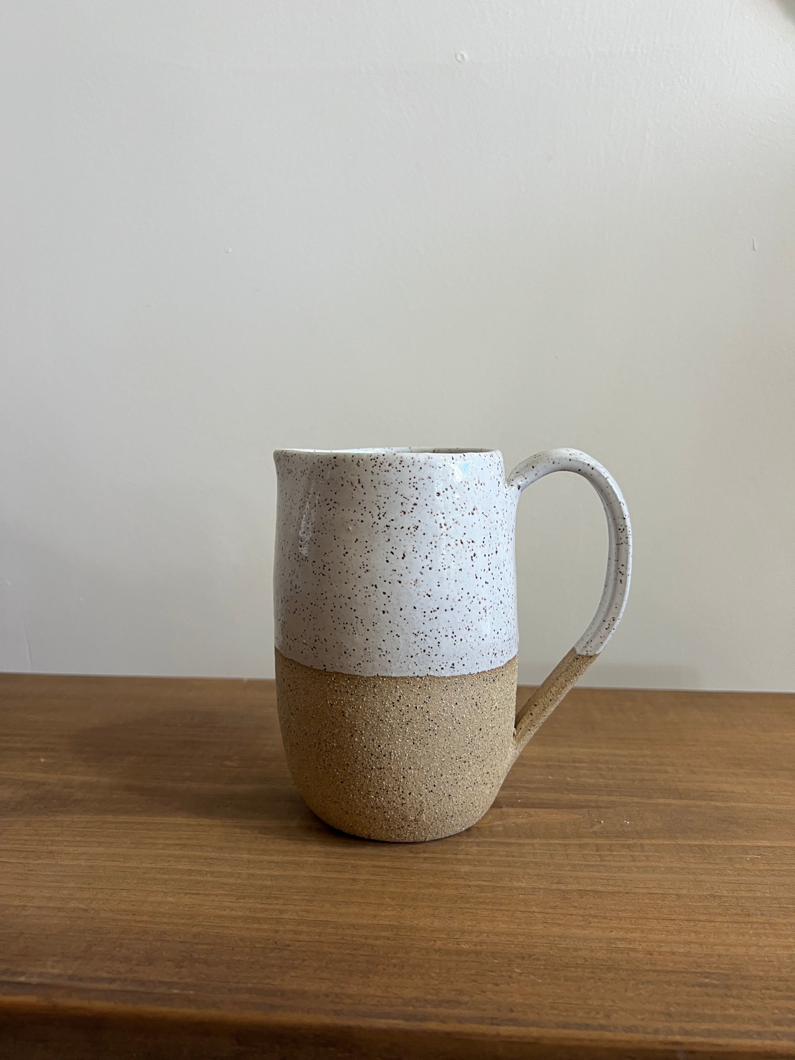 Handmade Speckled Farmhouse Ceramic Pitcher | Sarah Glass Ceramics