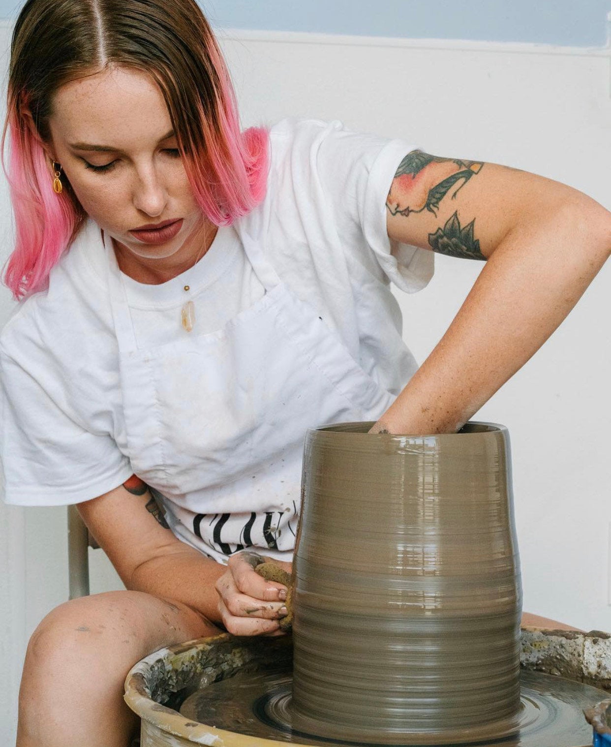 White Clay Bae Aprons Sarah Glass Ceramics